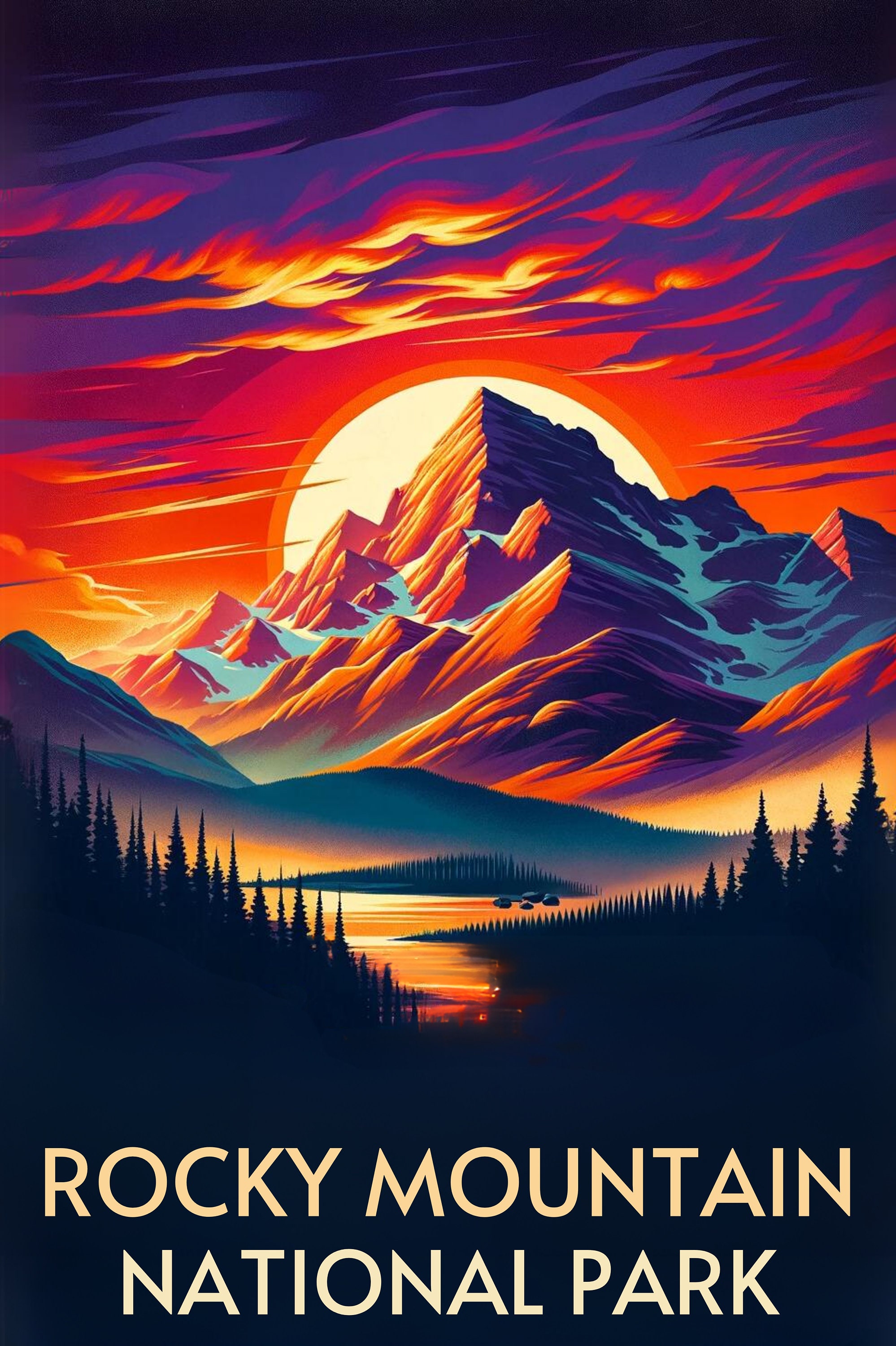 Rocky Mountain National Park Poster - Digital Download - Etsy