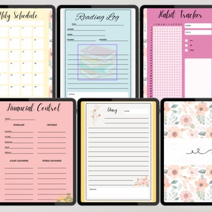 Chic Floral Digital Planner - Elegant Botanical E-planner for Daily ...
