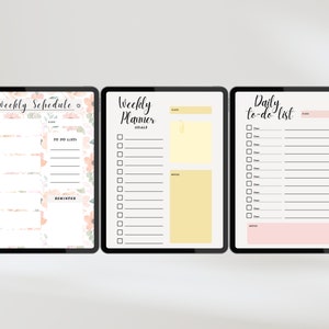 Chic Floral Digital Planner - Elegant Botanical E-planner for Daily ...