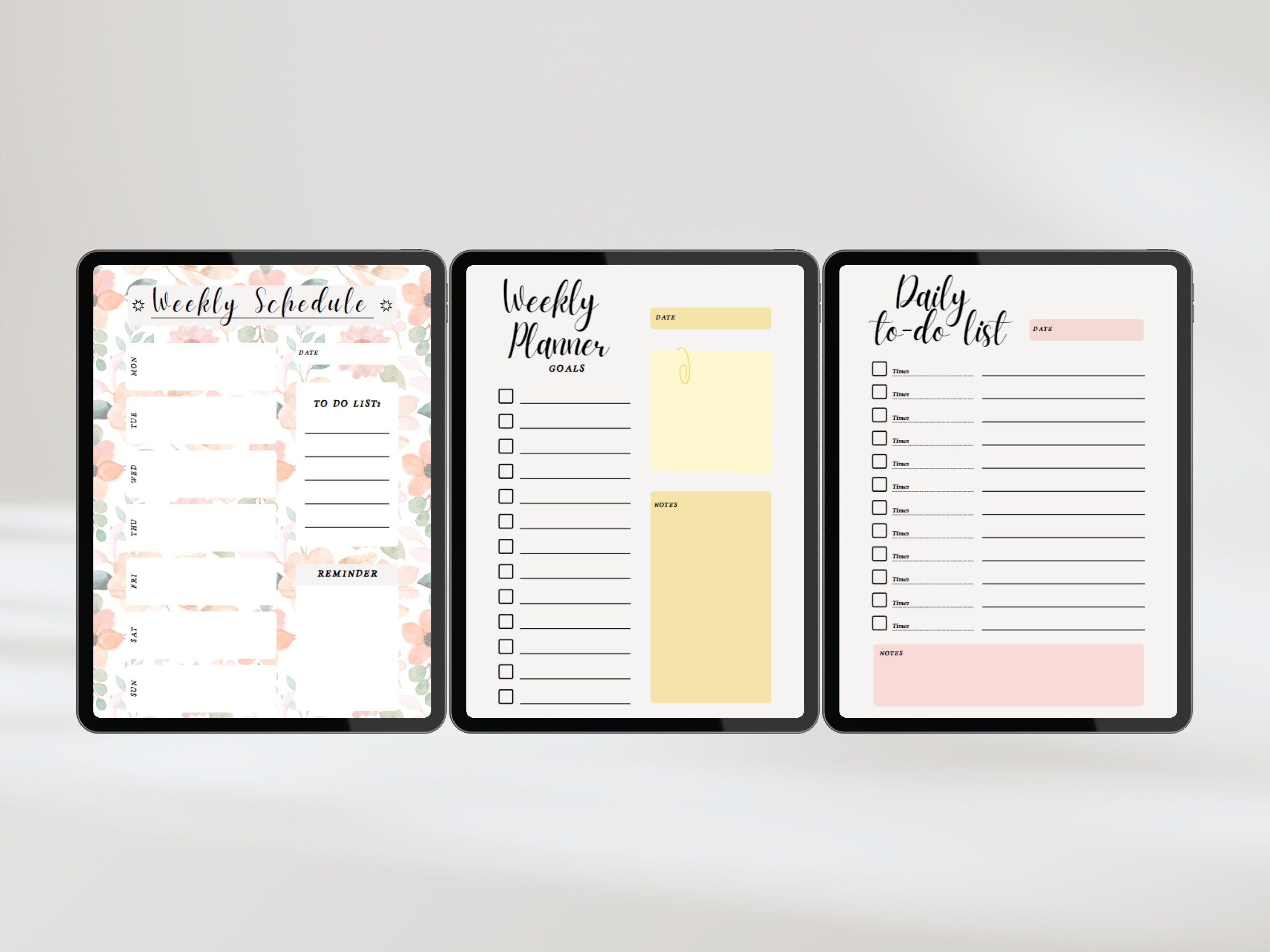Chic Floral Digital Planner - Elegant Botanical E-planner for Daily ...