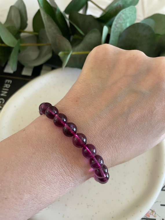 Rare Magenta Fluorite Bracelets, Magenta Fluorite, Ma… - Gem