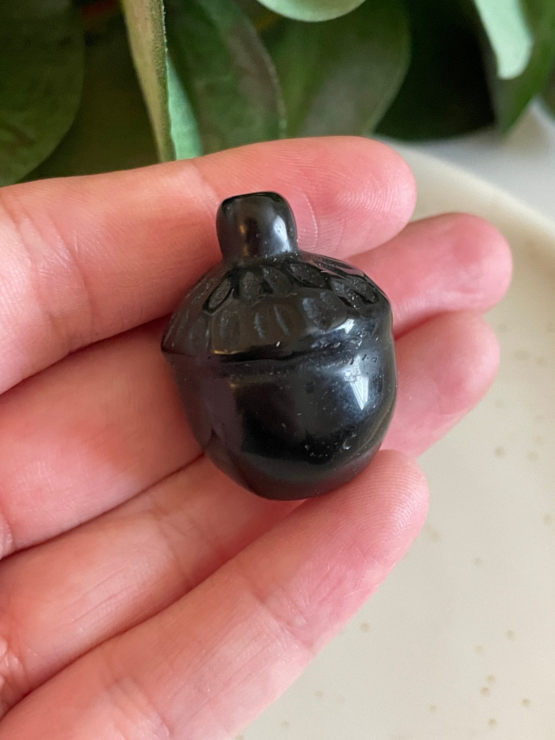 Black Obsidian Acorn, Acorn, Crystal Carving - Etsy