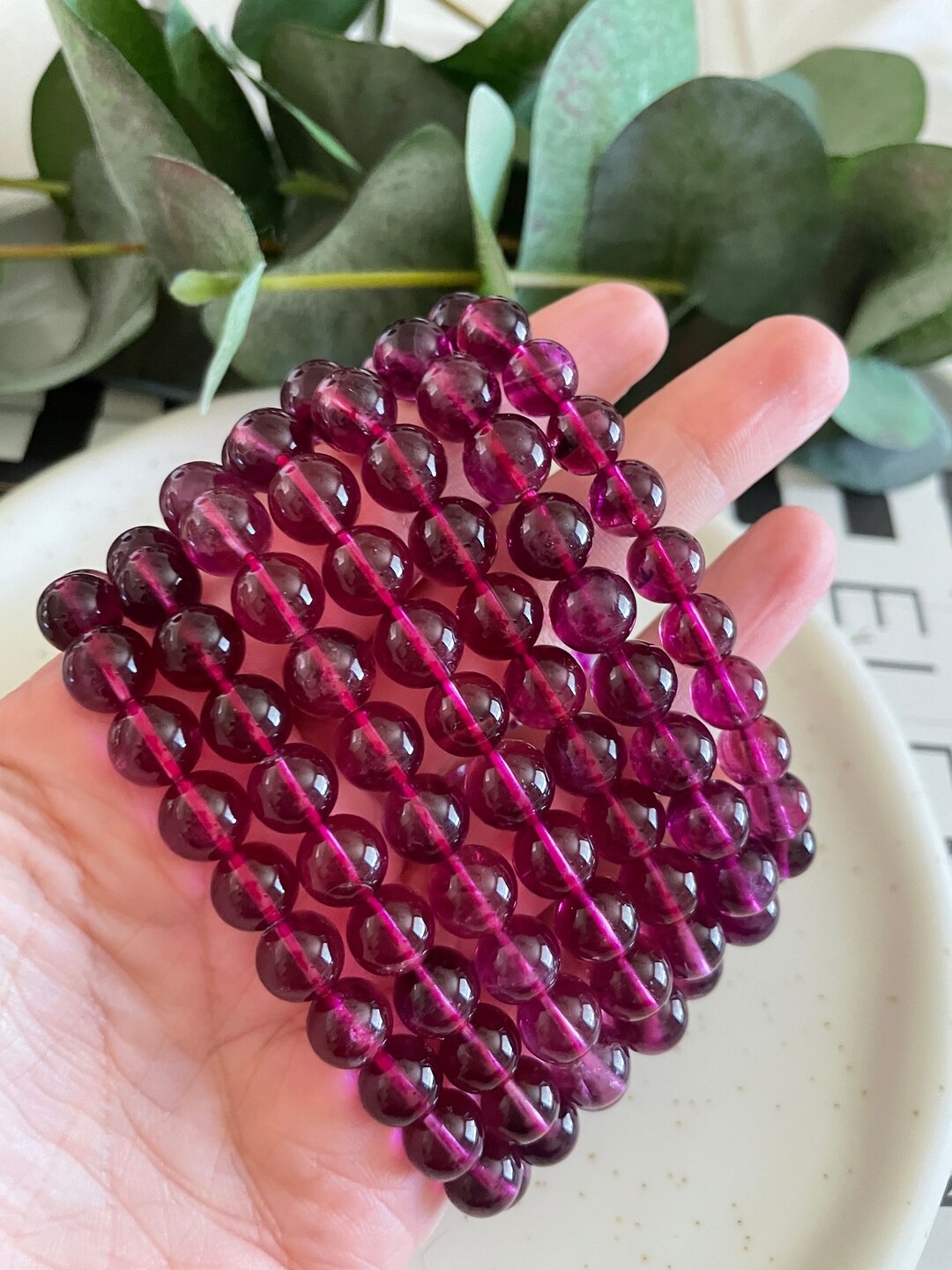 Rare Magenta Fluorite Bracelets, Magenta Fluorite, Magenta Fluorite ...