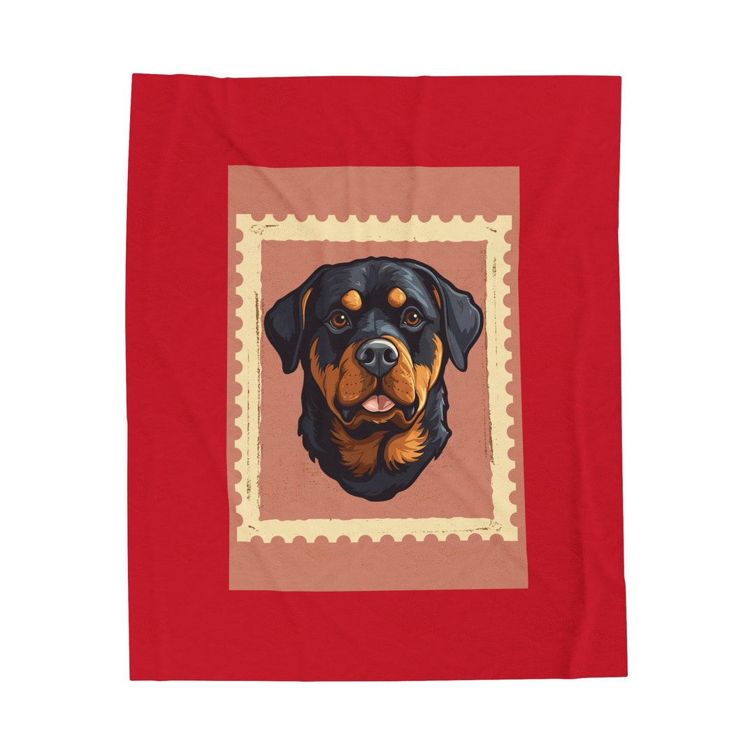 Rottweiler Velveteen Plush Blanket - Etsy