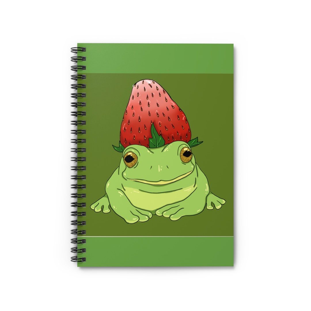 Fruity Frog Spiral Notebook - Ruled Line - Etsy