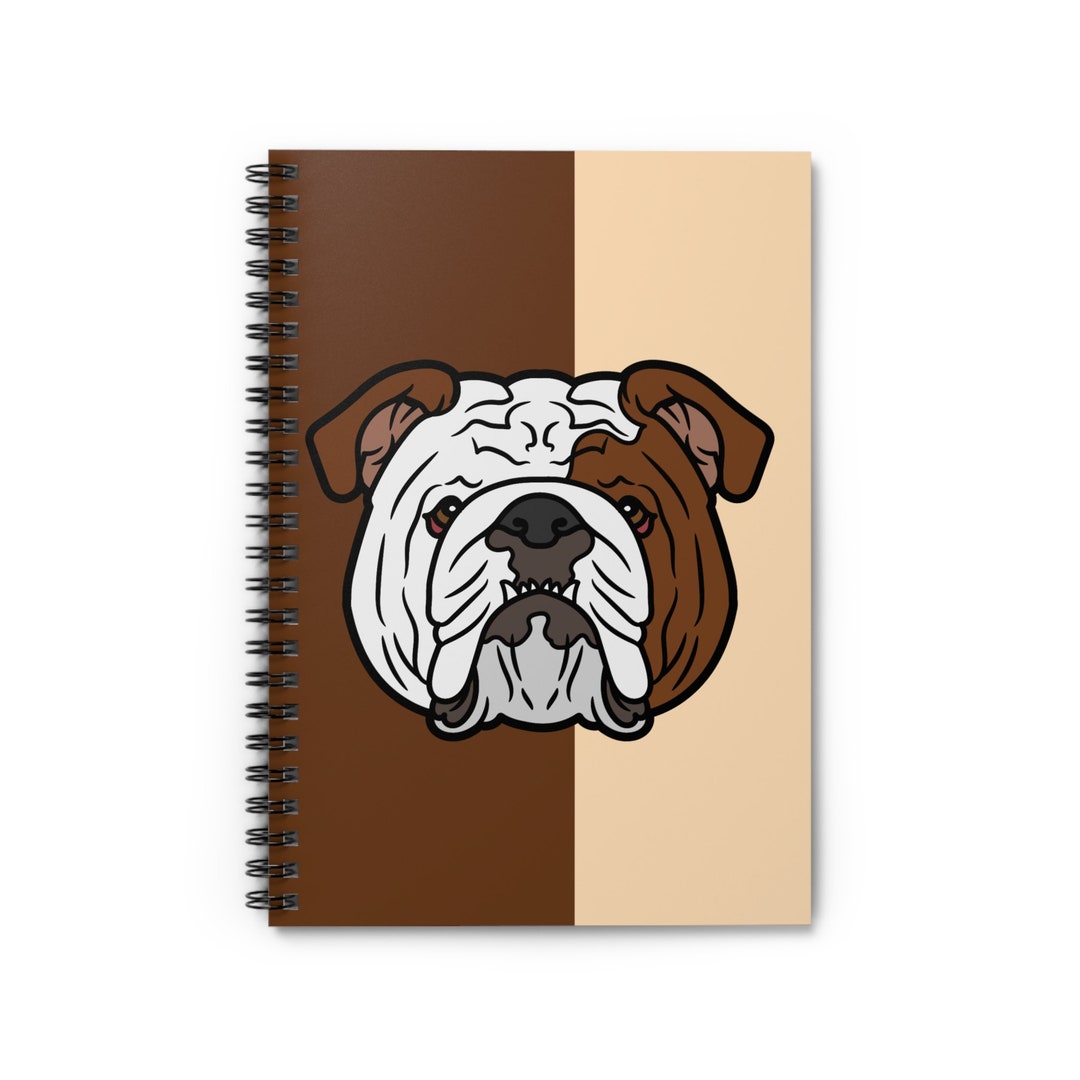 English Bulldog Spiral Notebook - Ruled Line - Etsy