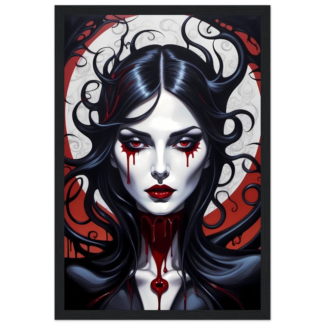 Pop Vampire Woman, Wall Art Home Decor, Framed Poster, Metal Prints ...