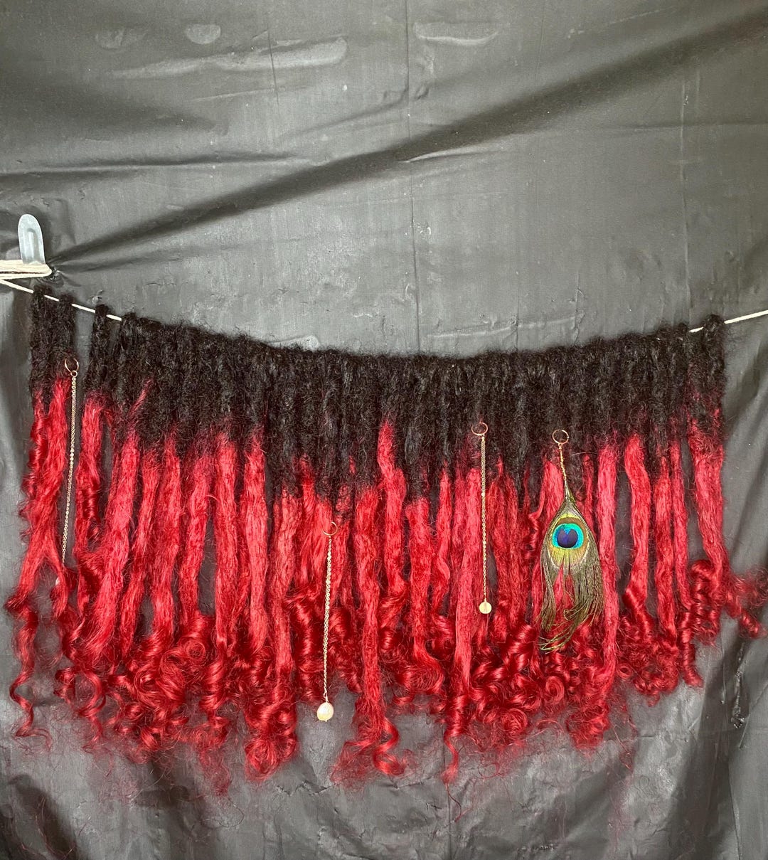 Premium Human Hair Faux Locs - Boho Style Loc Extensions| Vibrant Red ...