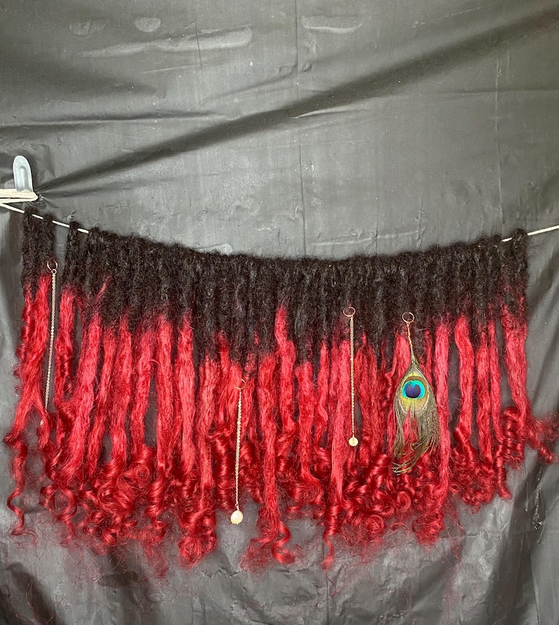 Premium Human Hair Faux Locs - Boho Style Loc Extensions| Vibrant Red ...