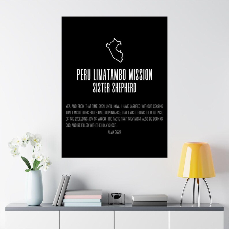 Personalized LDS Mission Poster Print: Missionary Gift, Called to Serve ...