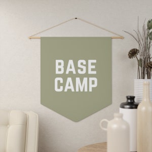 Base Camp Pennant Flag, Camping Pennant, Cabin Decor, Camper Decor ...