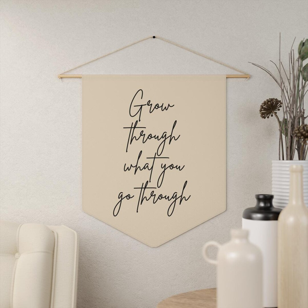 Motivational 'grow Through' Pennant Sign: Classroom Decor - Etsy