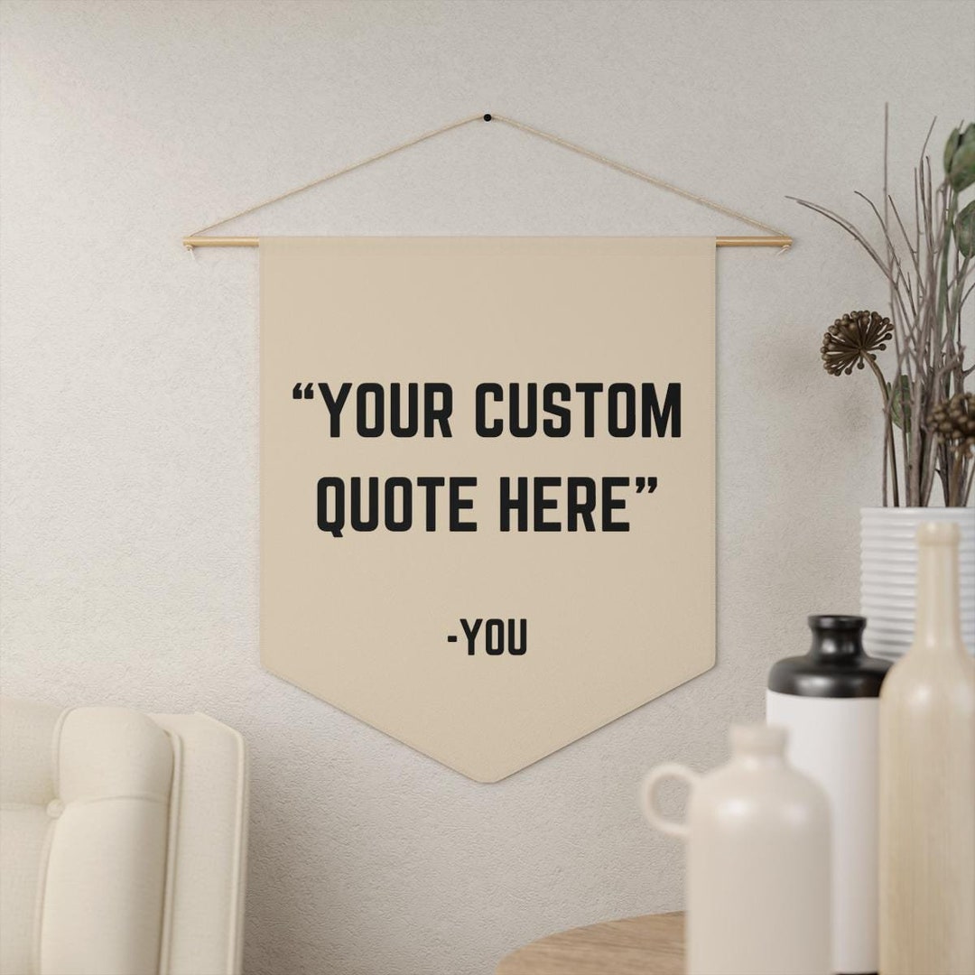 Custom Quote Pennant Banner: Personalized Wall Decor - Etsy