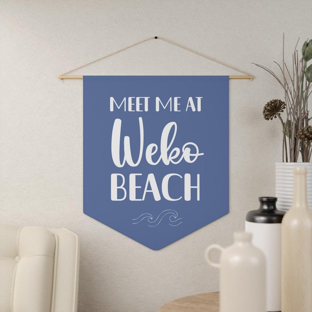 Weko Beach Pennant Flag: Coastal Wall Decor (18x21) - Etsy