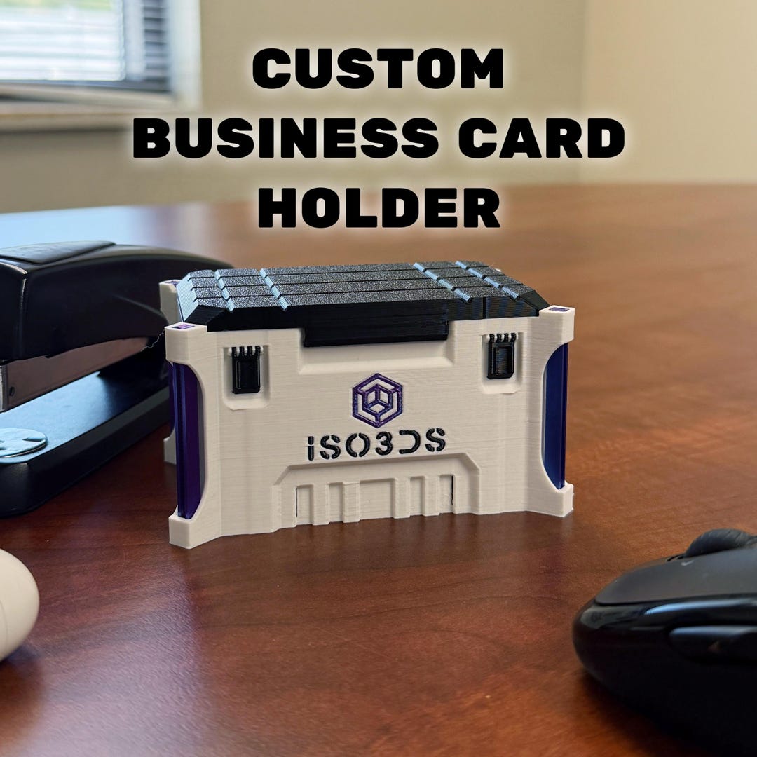 Custom Business Card Holder - Custom Logo - Packout Design - Etsy