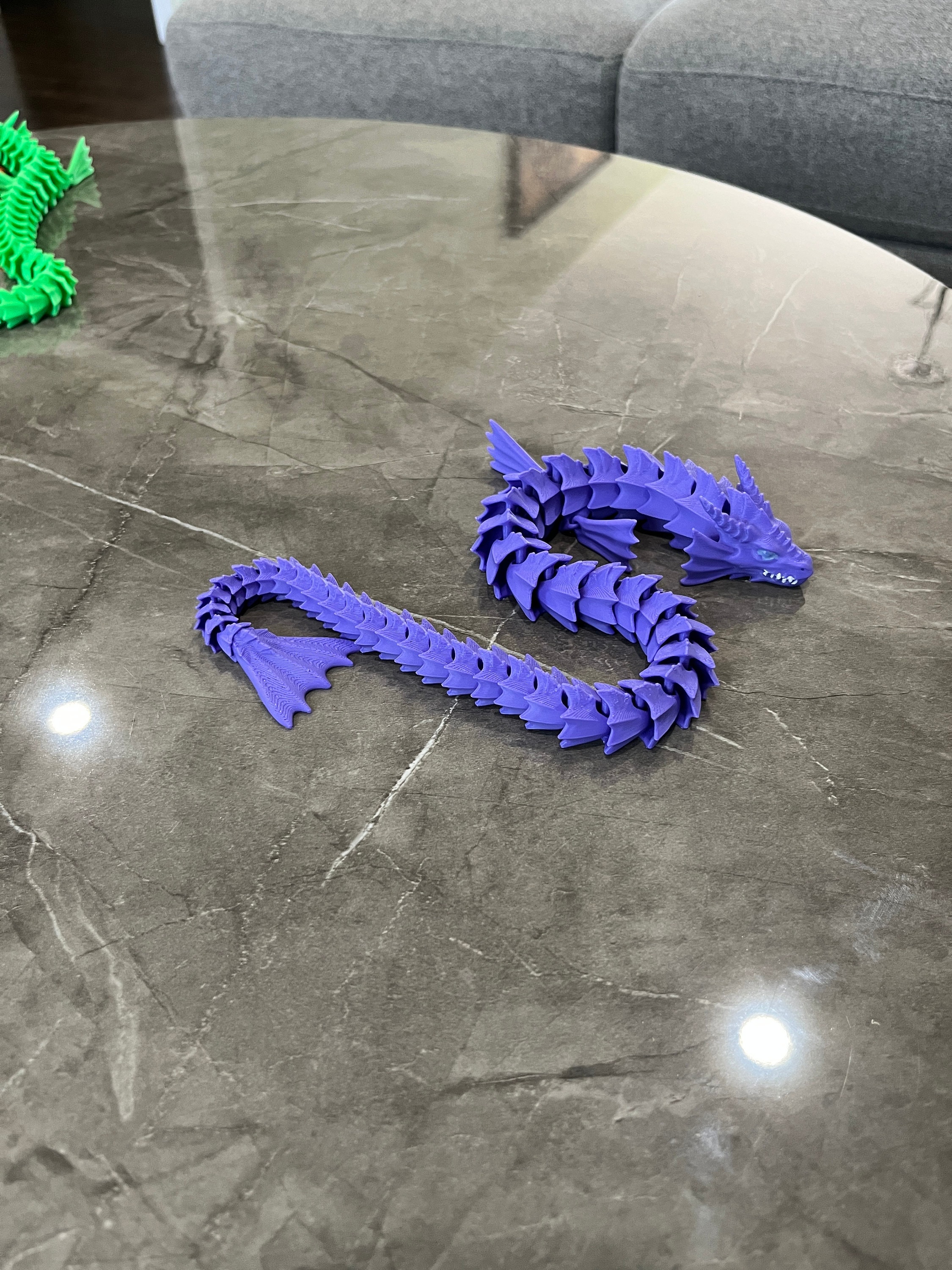Articulated Sea Serpent Dragon Model Toy, 45cm Length Figurine Statue ...