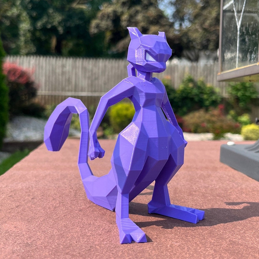Pokemon Low Poly Mewtwo Legendary Desk Figure Accessory - Etsy
