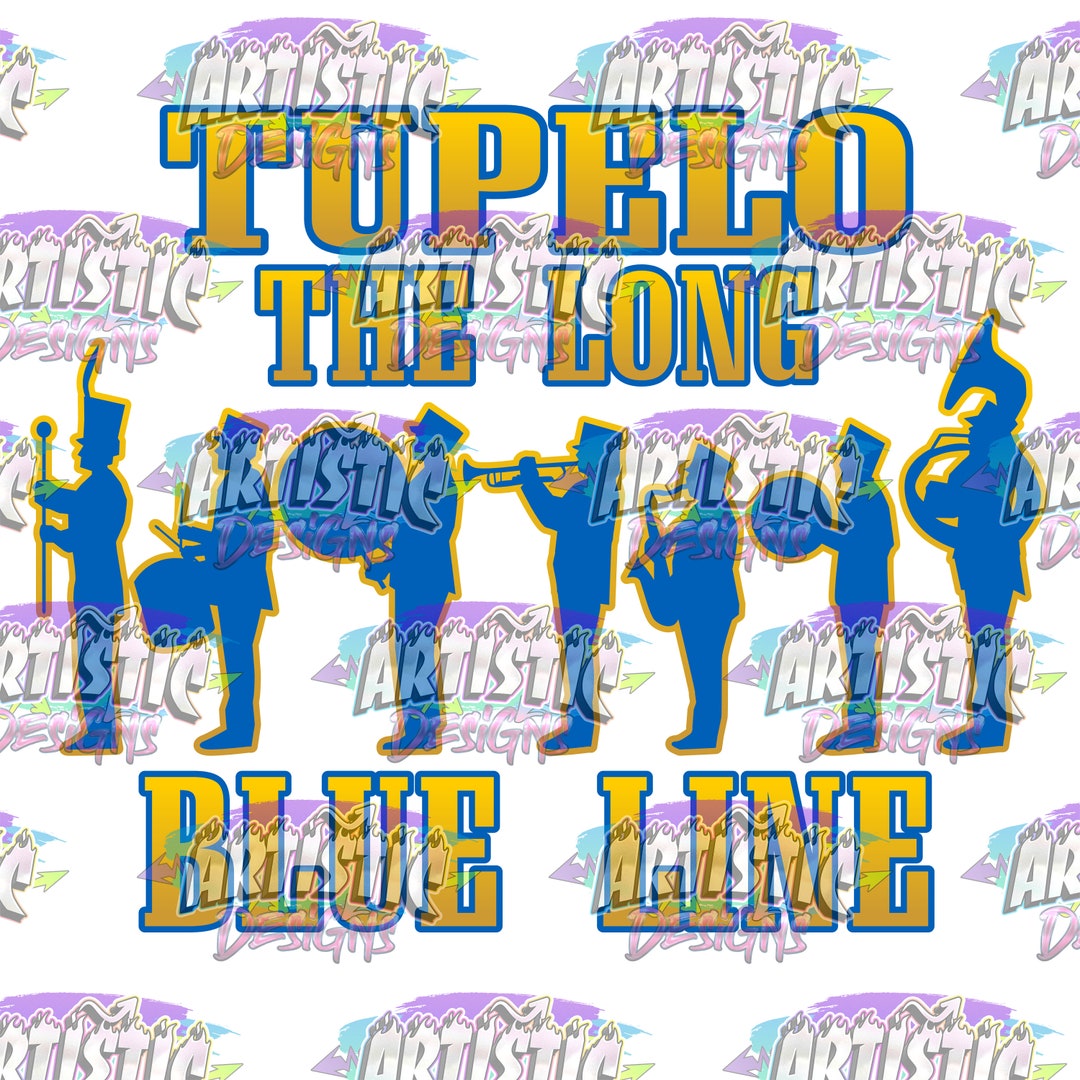 Tupelo the Long Blue Line Band Shirt Png Clipart Downloadable Image - Etsy