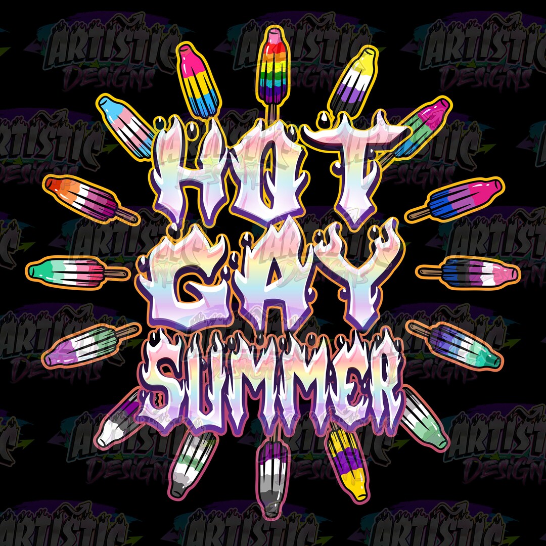 Hot Gay Summer Popsicle Png Sublimation Dtf Shirt Design Etsy