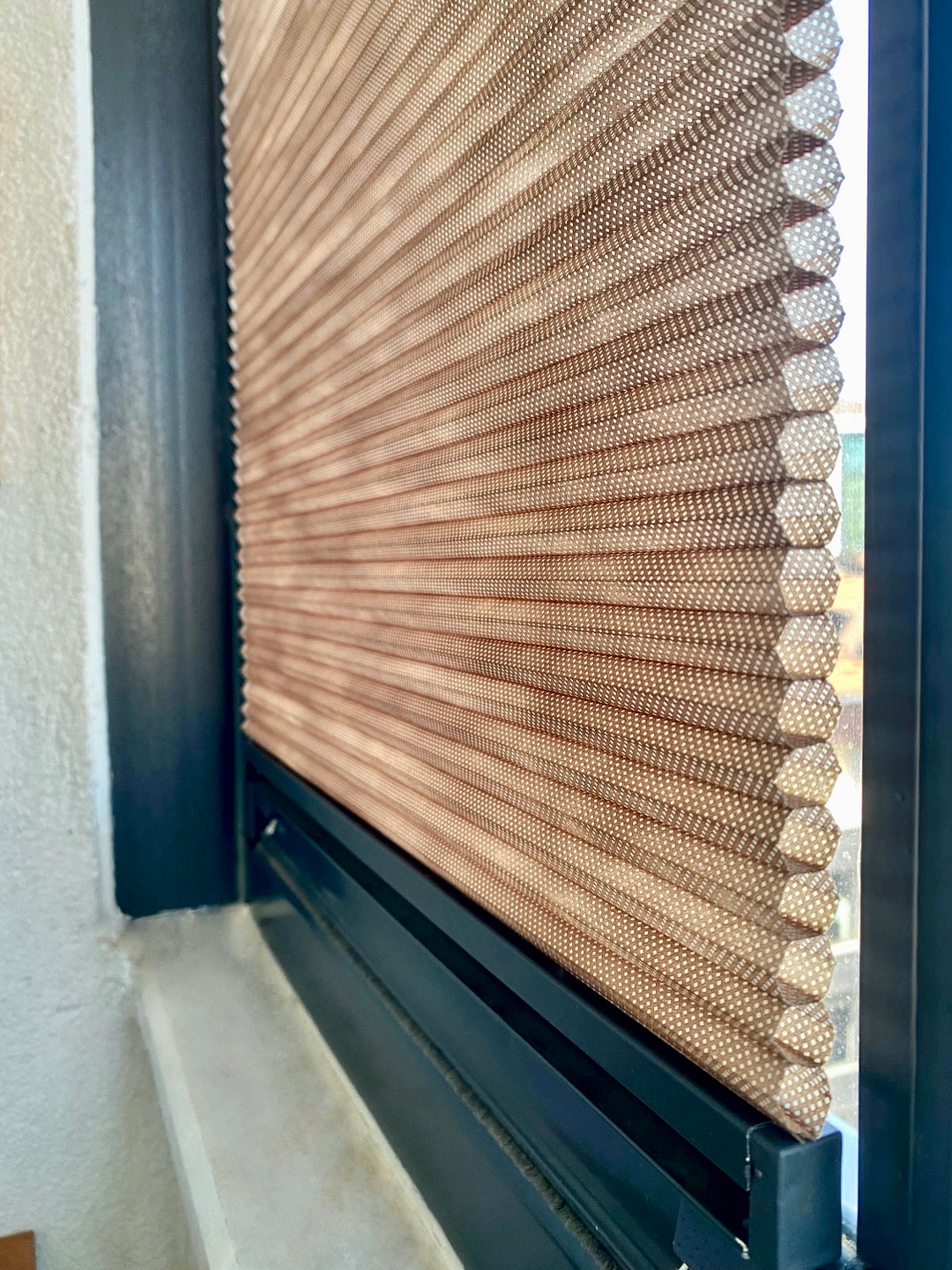 Custom Size Pleated Blind Shade, up and Down Cordless Blinds, Push up ...