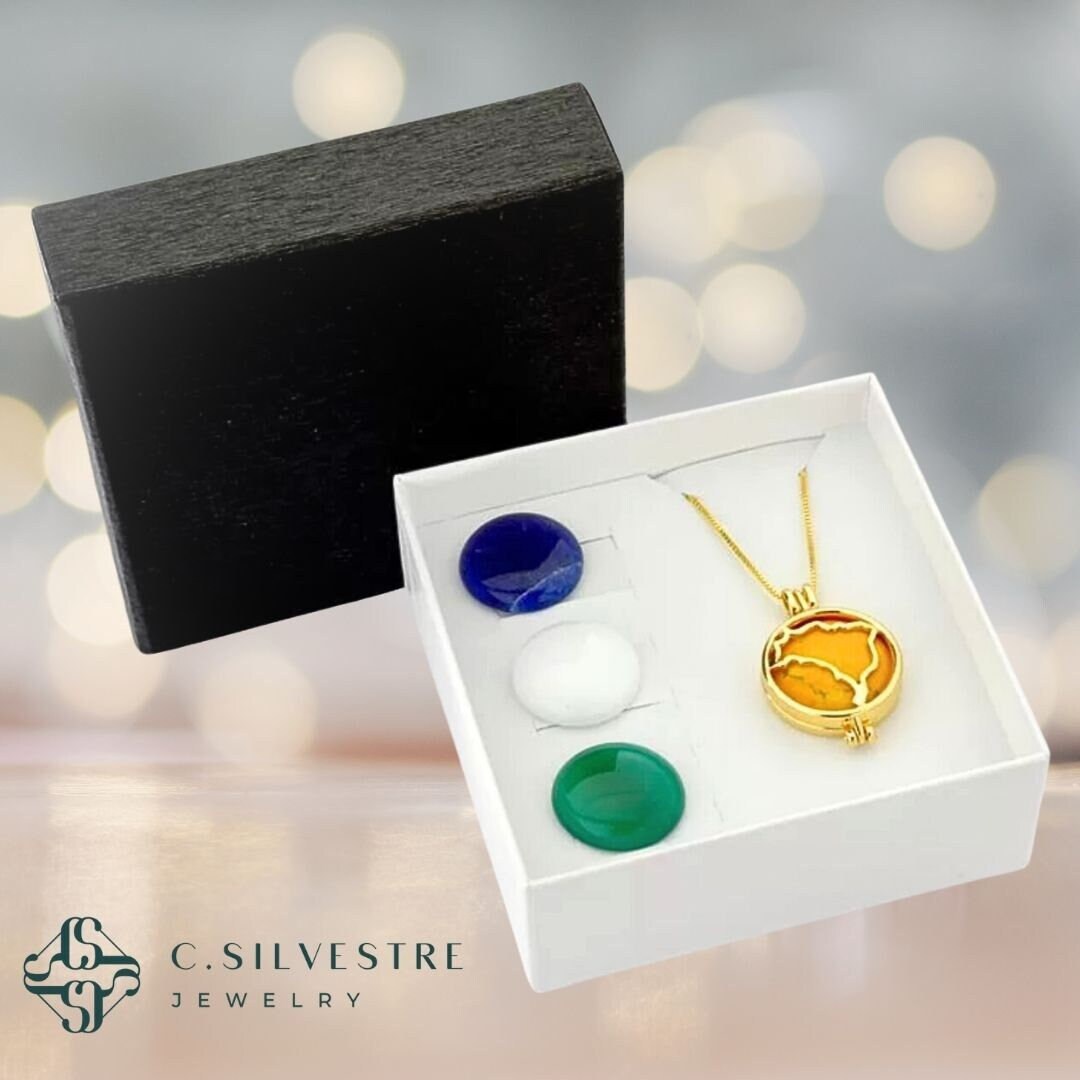 Reliquary Collection: 18K Gold Plated Brazil Reliquary Locket and Chain ...