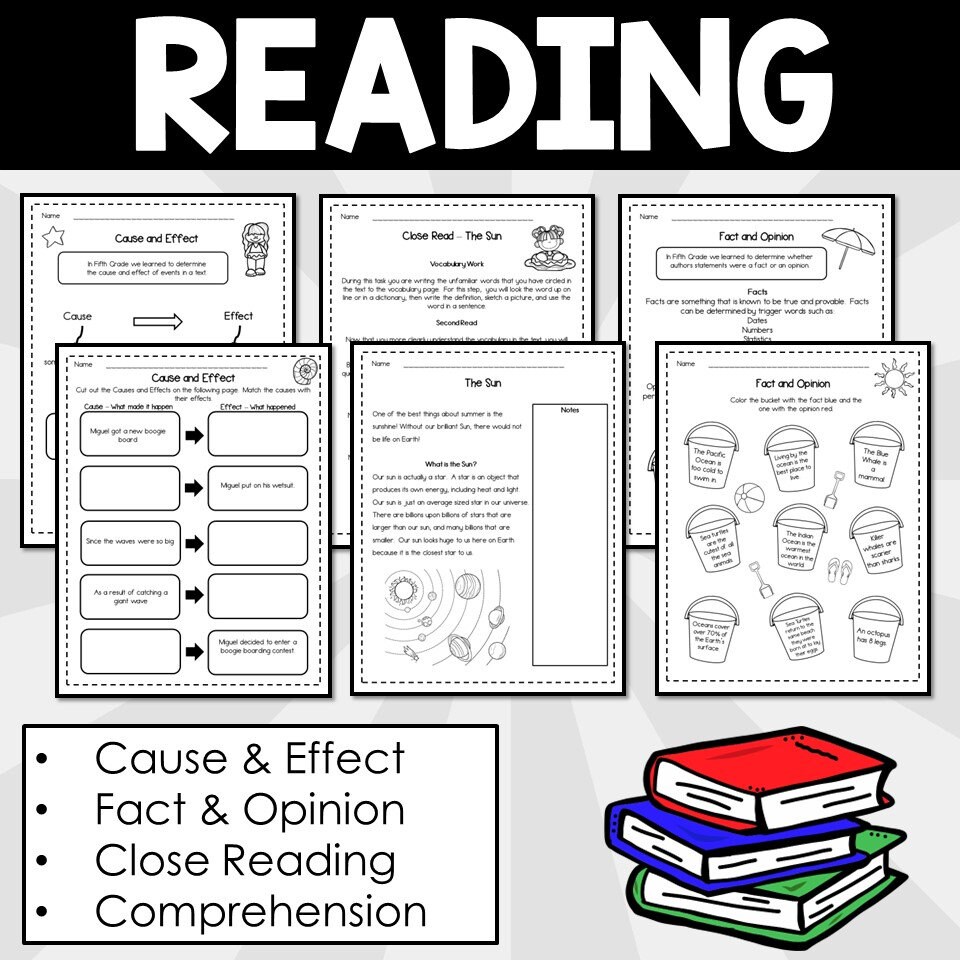 Summer Learning Activities for Fifth & Sixth Graders - Etsy
