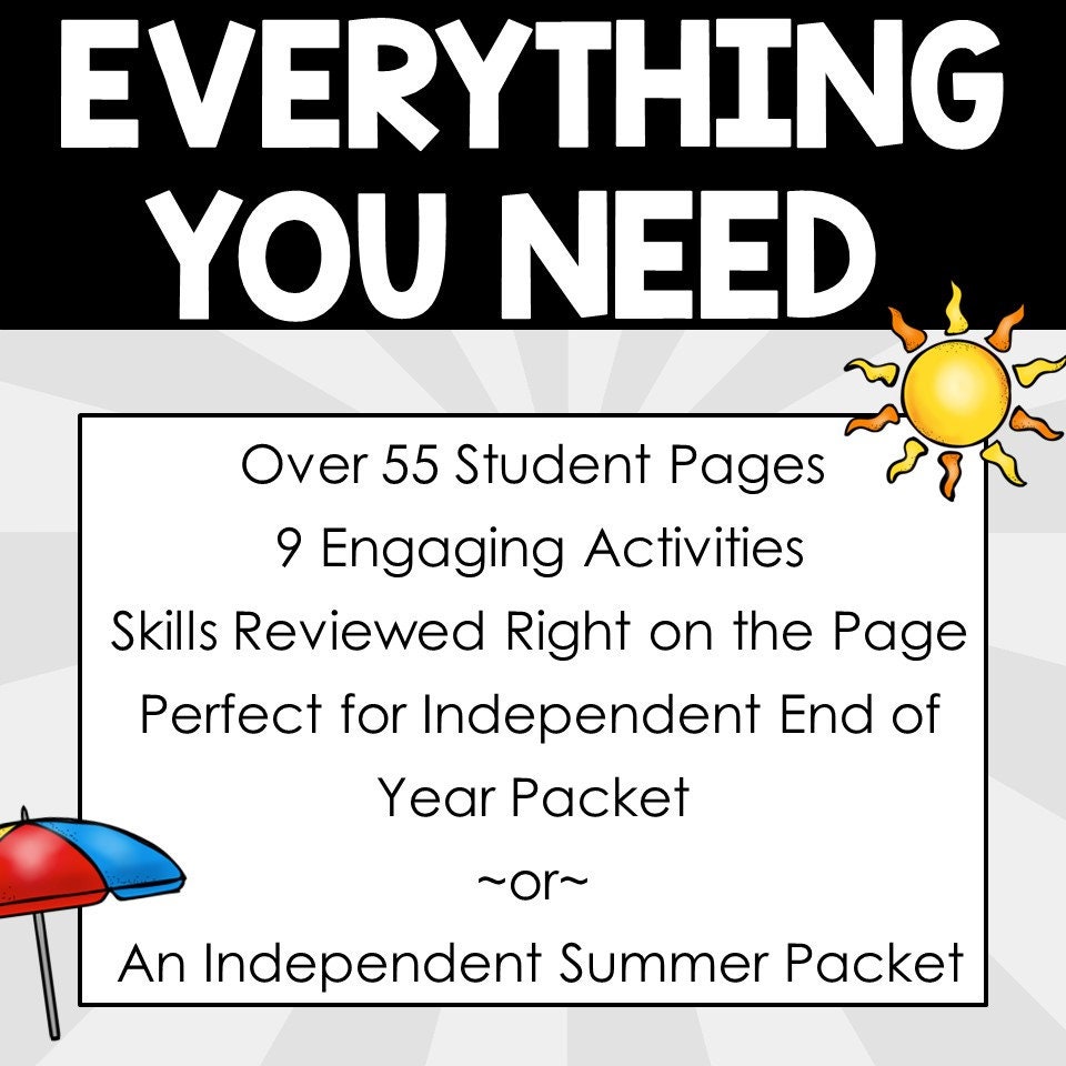 Summer Learning Activities for Fifth & Sixth Graders - Etsy
