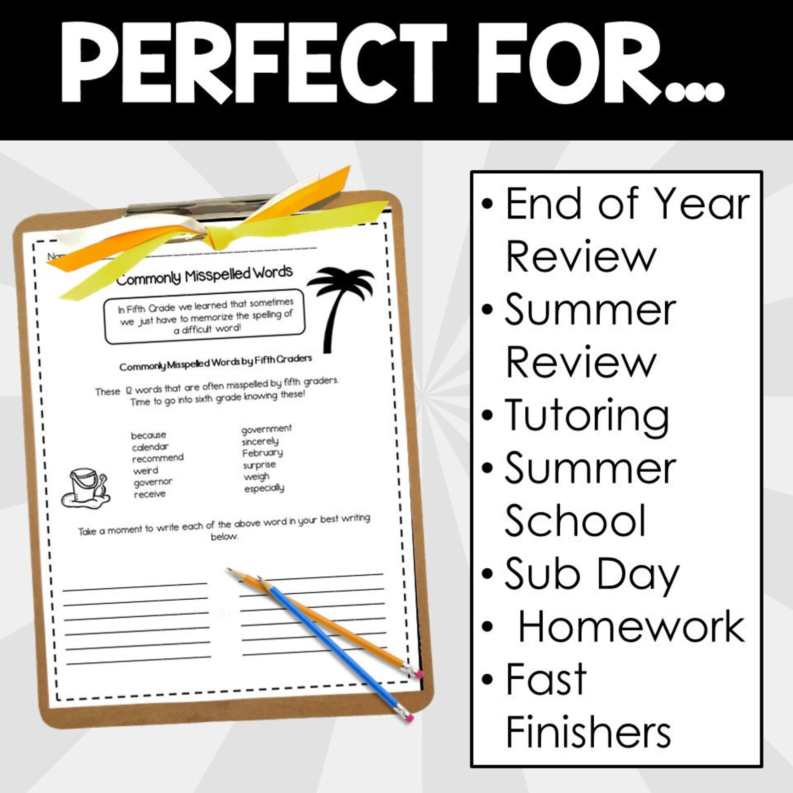 Summer Learning Activities for Fifth & Sixth Graders - Etsy