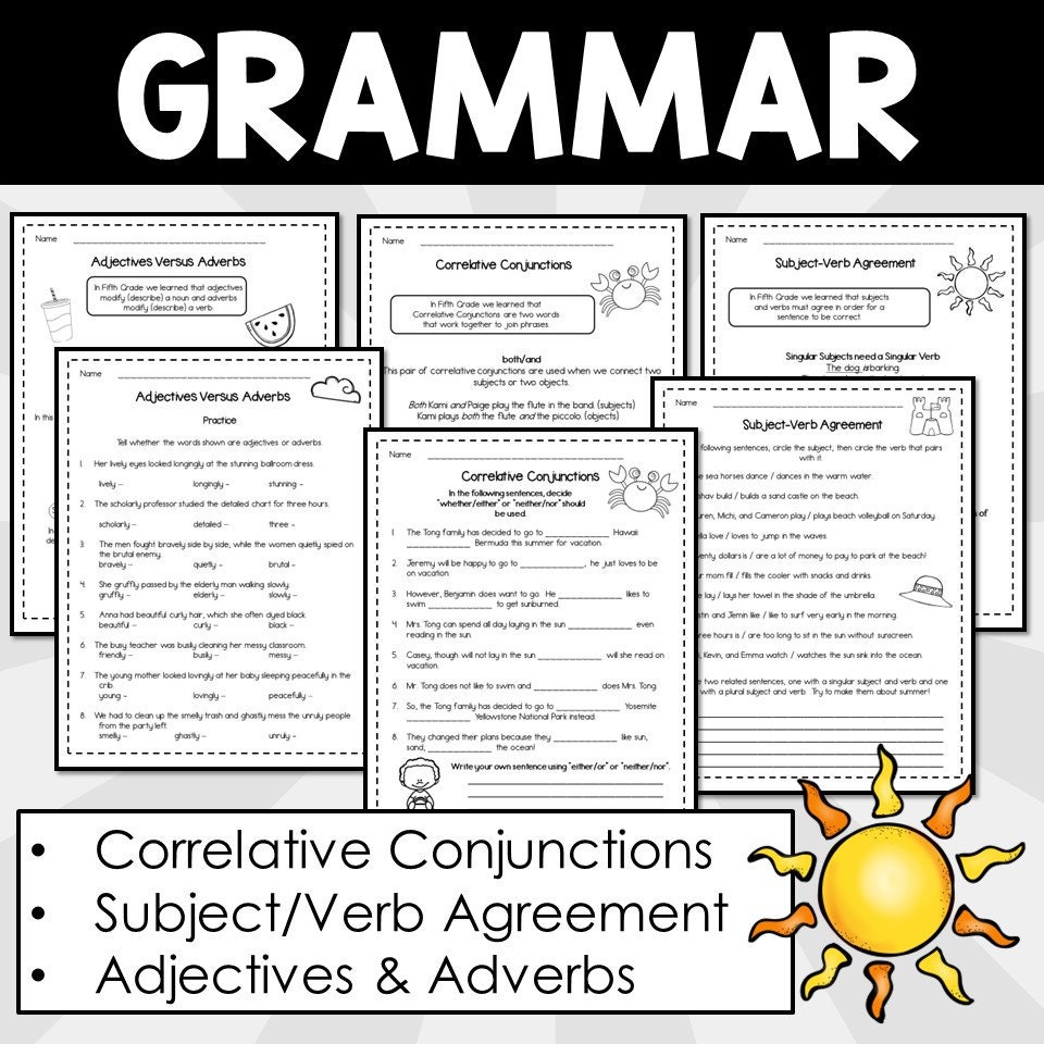 Summer Learning Activities for Fifth & Sixth Graders - Etsy