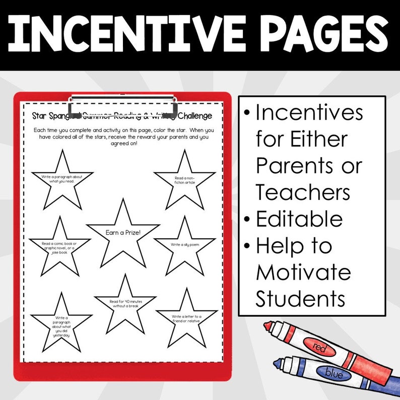Summer Learning Activities for Fifth & Sixth Graders - Etsy
