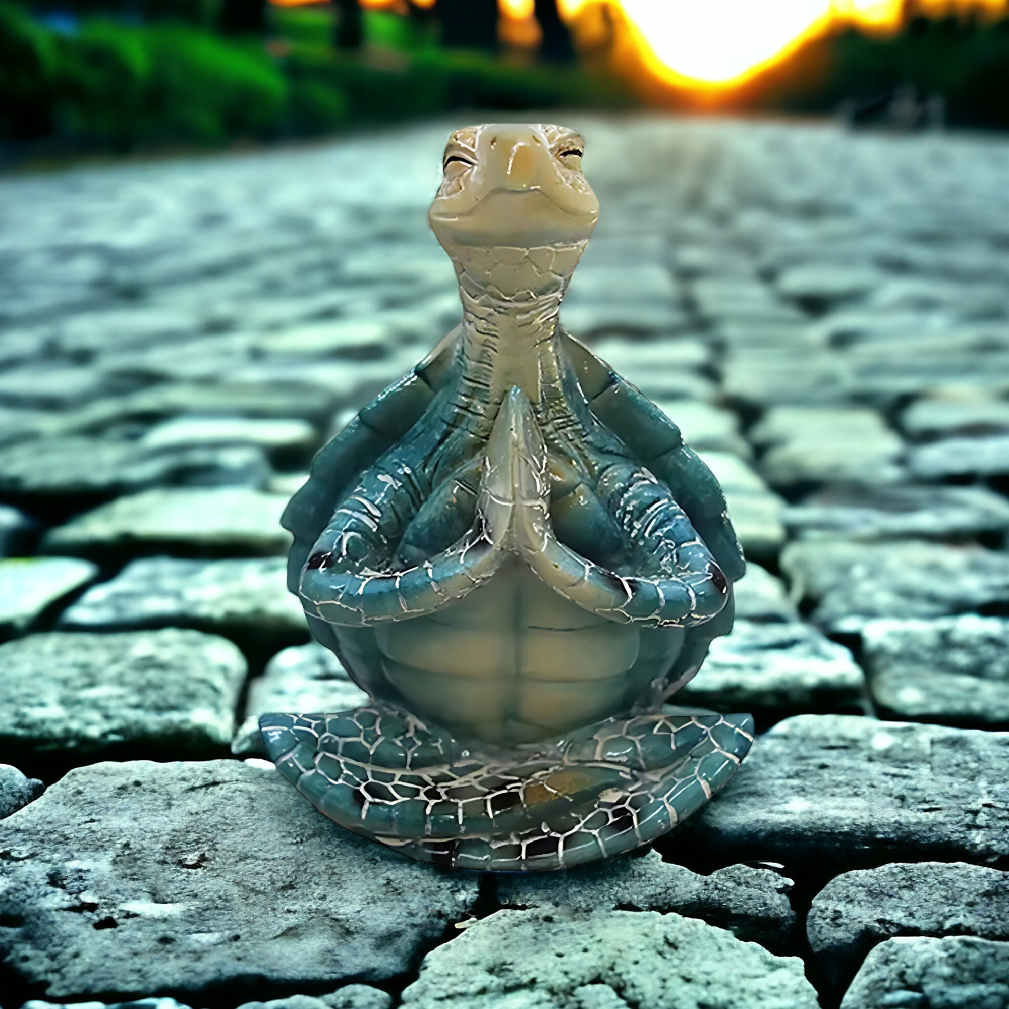 Zen Meditating Turtle Statue Calming Anti-anxiety Sea Turtle Decor for ...