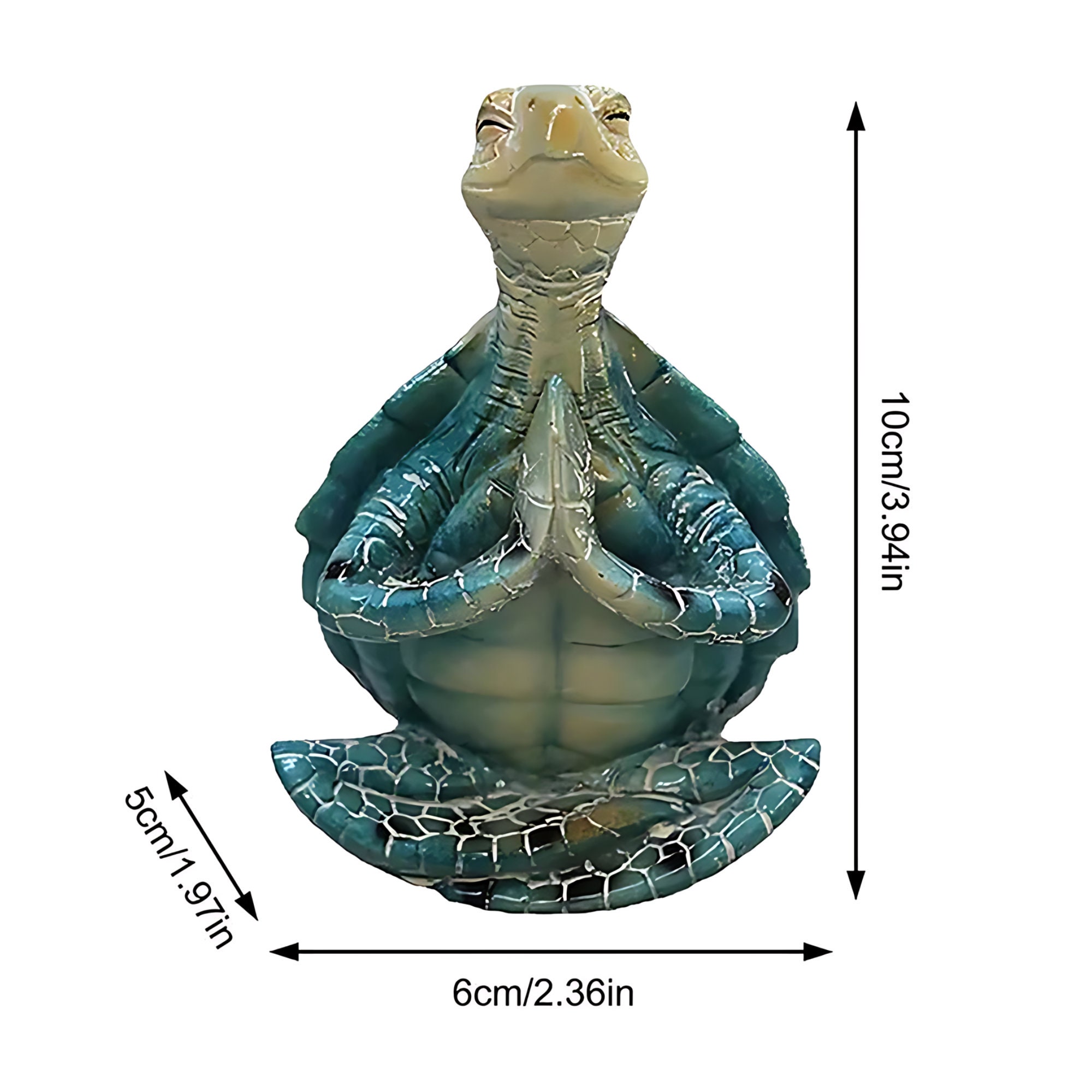 Zen Meditating Turtle Statue Calming Anti-anxiety Sea Turtle Decor for ...