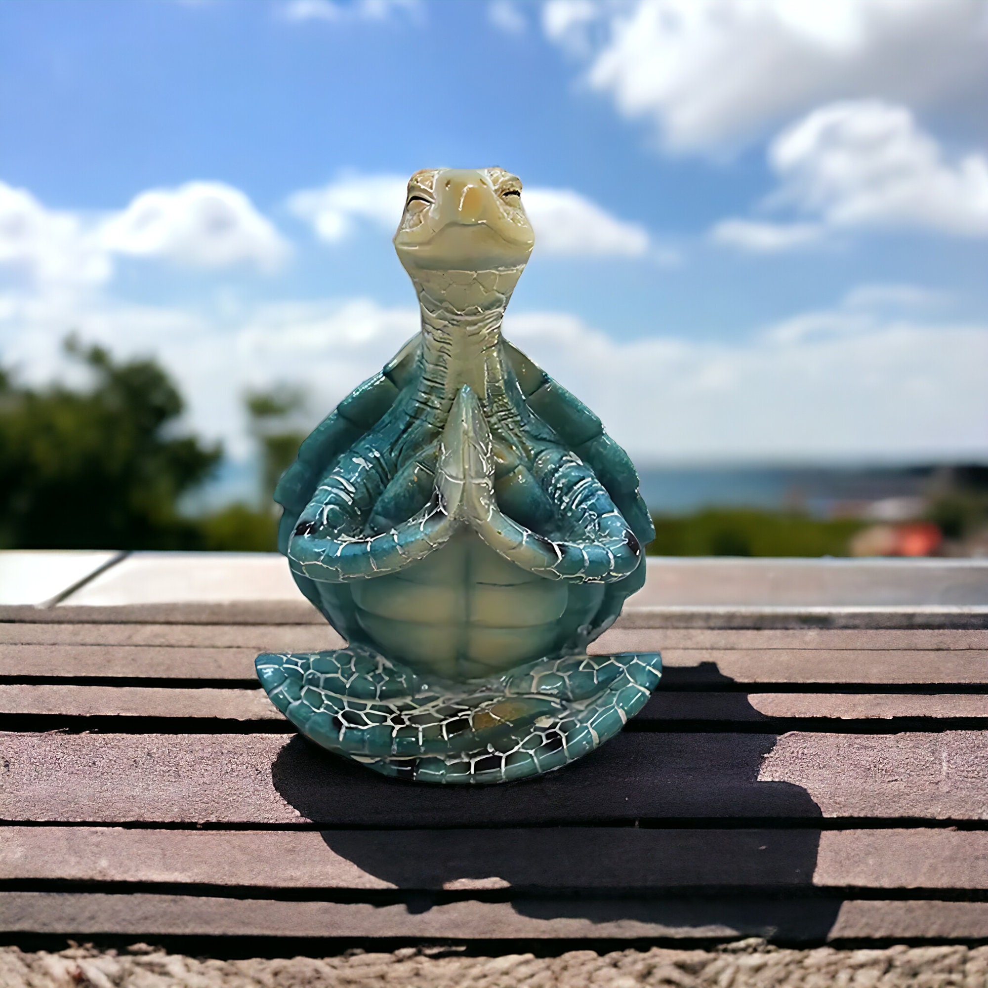 Zen Meditating Turtle Statue Calming Anti-anxiety Sea Turtle Decor for ...