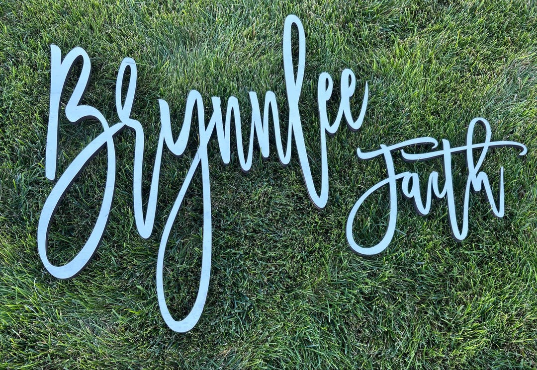 Custom Last Name Sign | Personalized Family Name Words | Wedding ...