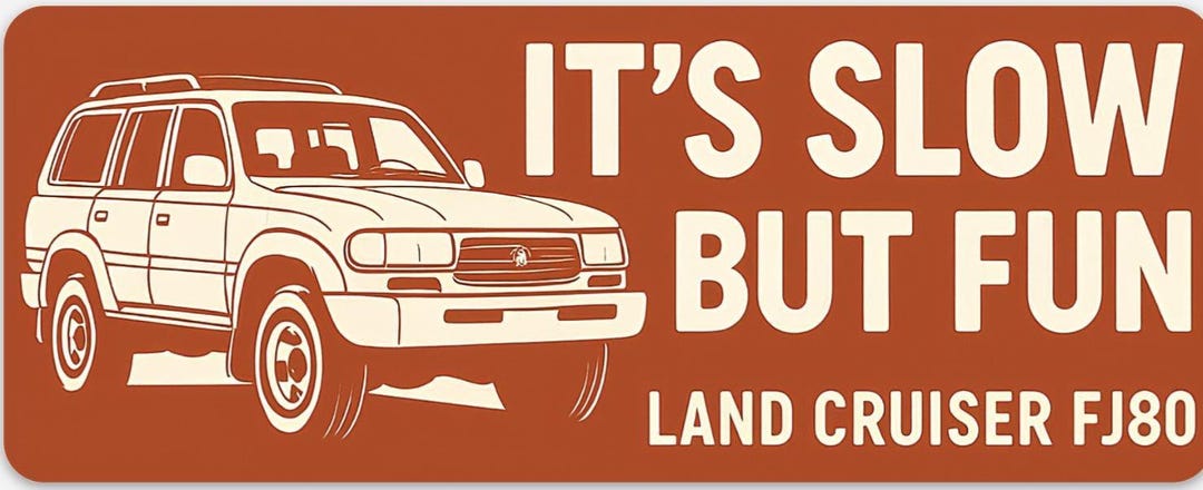 Land Cruiser FJ80 Sticker | 4x4 Off-road Vinyl Decal for Your Adventure ...