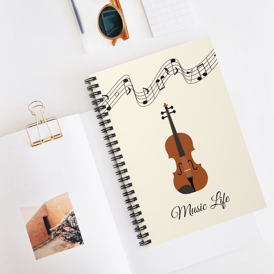 Spiral Notebook With Lines, Music Workbook With 118 Pages, Notepad for ...
