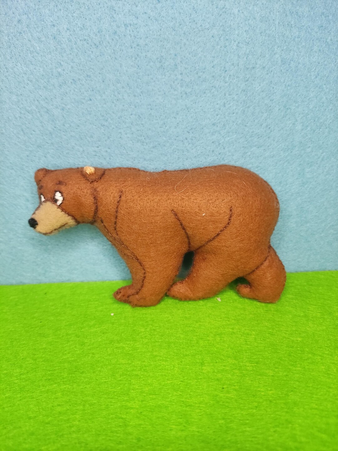 Handmade Bear Soft Toy PDF Pattern DIY Felt Animal Craft for Easy Hand ...