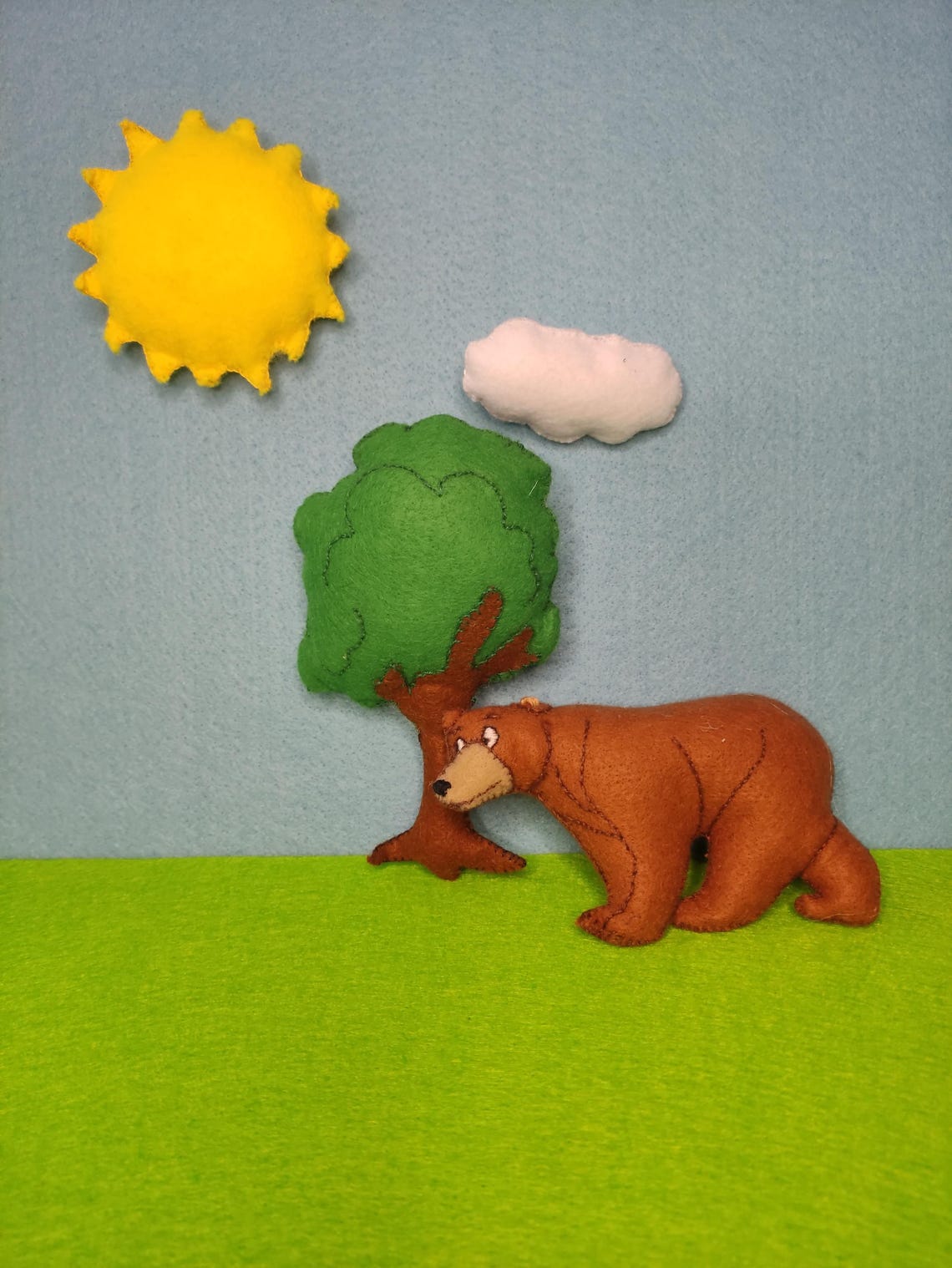 Handmade Tree Soft Toy PDF Pattern - DIY Felt Craft for Easy Hand ...