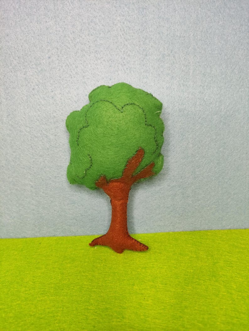 Handmade Tree Soft Toy PDF Pattern DIY Felt Craft for Easy Hand Sewing ...