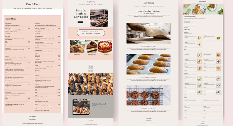 Bakery Website Template Cake Shop Website Template Wix Website Template ...
