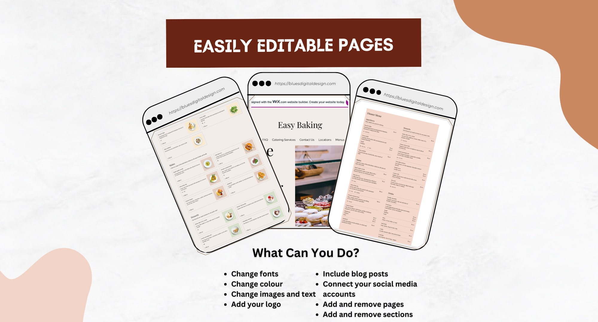 Bakery Website Template Cake Shop Website Template Wix Website Template ...