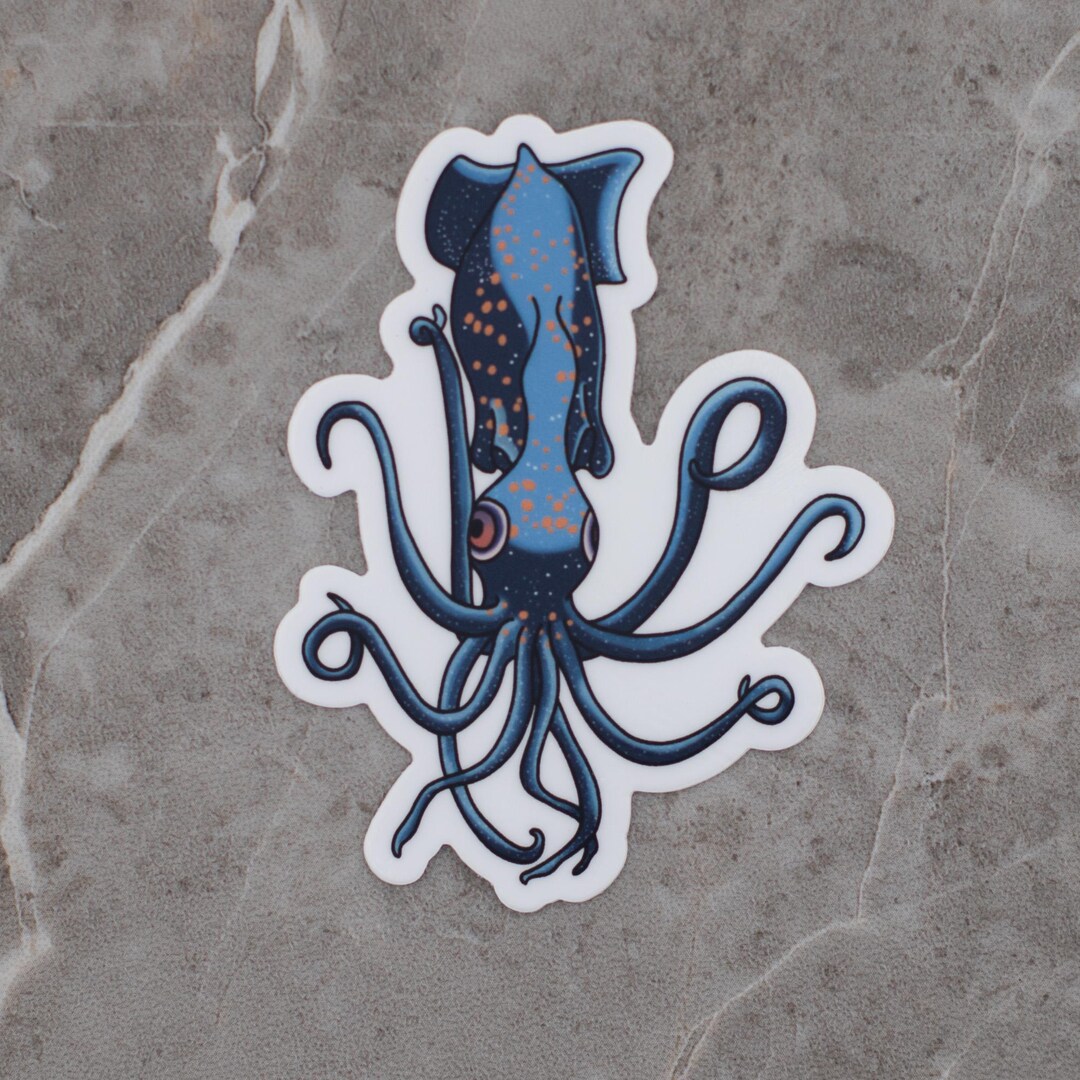 Squid Sticker, Squidly, Vinyl Die Cut Sticker - Etsy