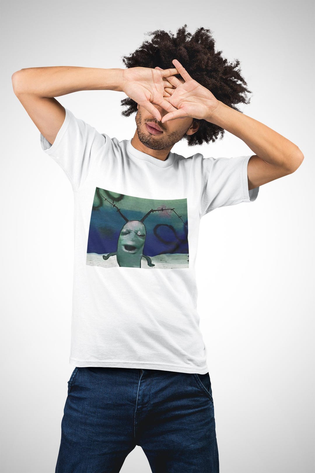 Cursed Plankton Tee, Funny Meme Shirt, Brainrot Gag Stupid Shirt ...