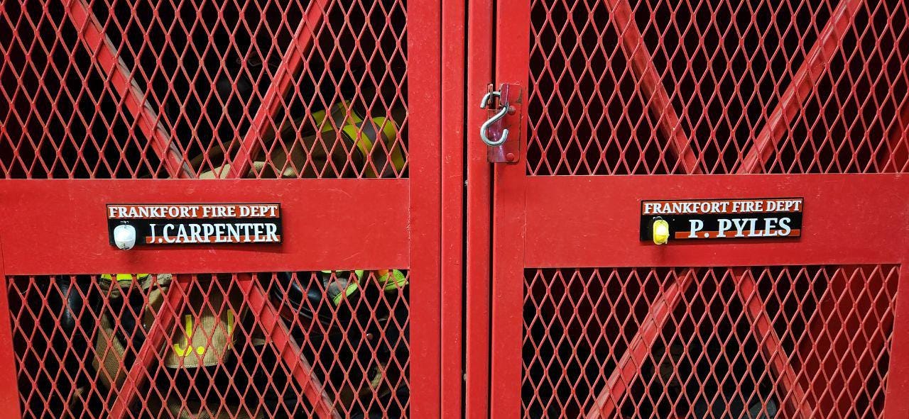Custom Firefighter Locker Tag With Magnets: 3D Printed Name Plate - Etsy