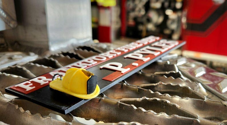 Custom Firefighter Locker Tag With Magnets: 3D Printed Name Plate - Etsy