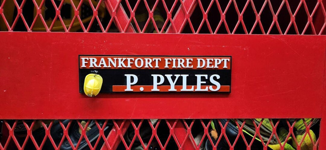 Custom Firefighter Locker Tag With Magnets: 3D Printed Name Plate - Etsy
