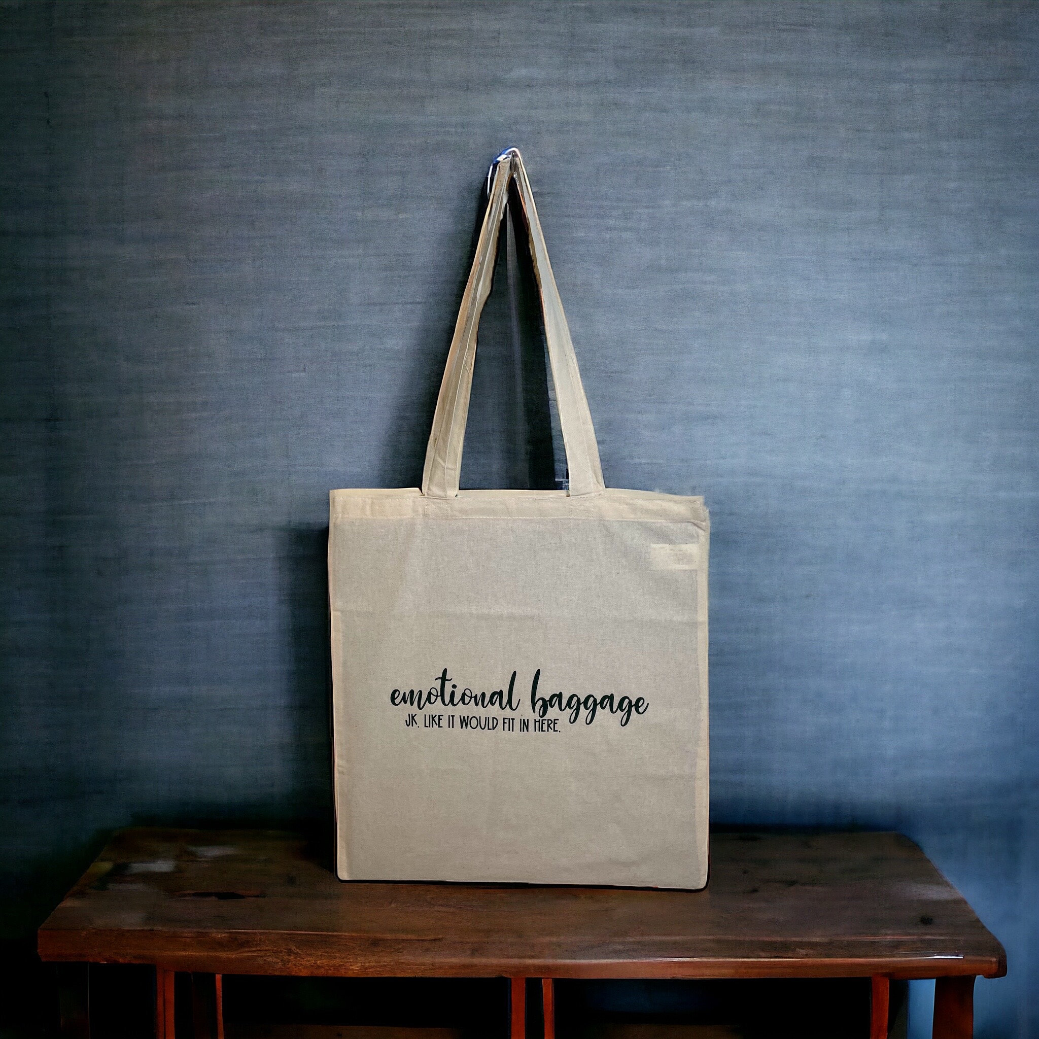 Tote Bag "emotional BAGGAGE JK Like It Would Fit in Here", Reusable Bag ...