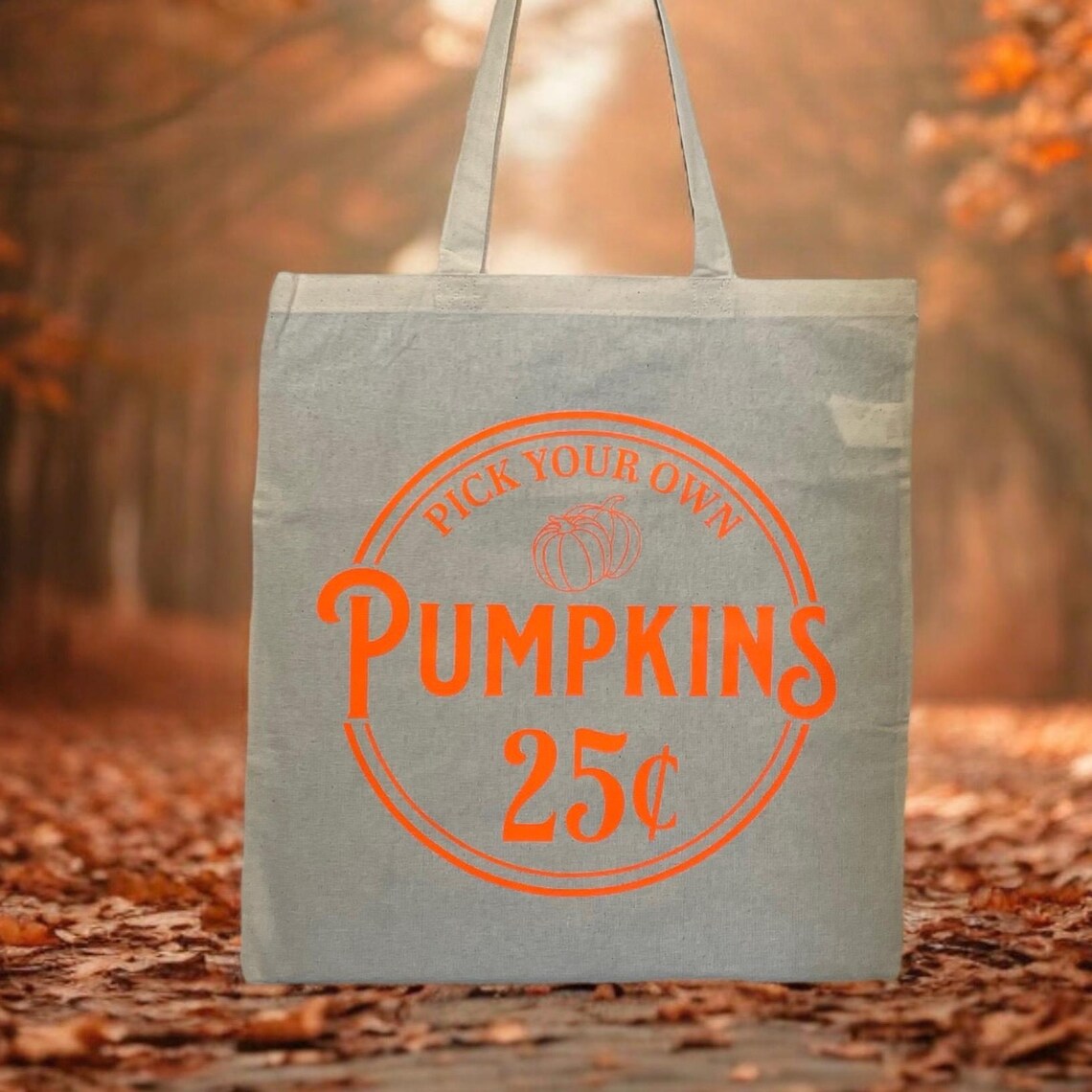 Tote Bag "pick YOUR OWN Pumpkins", Reusable Bag, Cotton Bag, Halloween ...