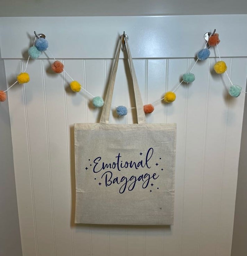 Tote Bag "emotional Baggage", Reusable Bag, Cotton Bag, Mental Health ...