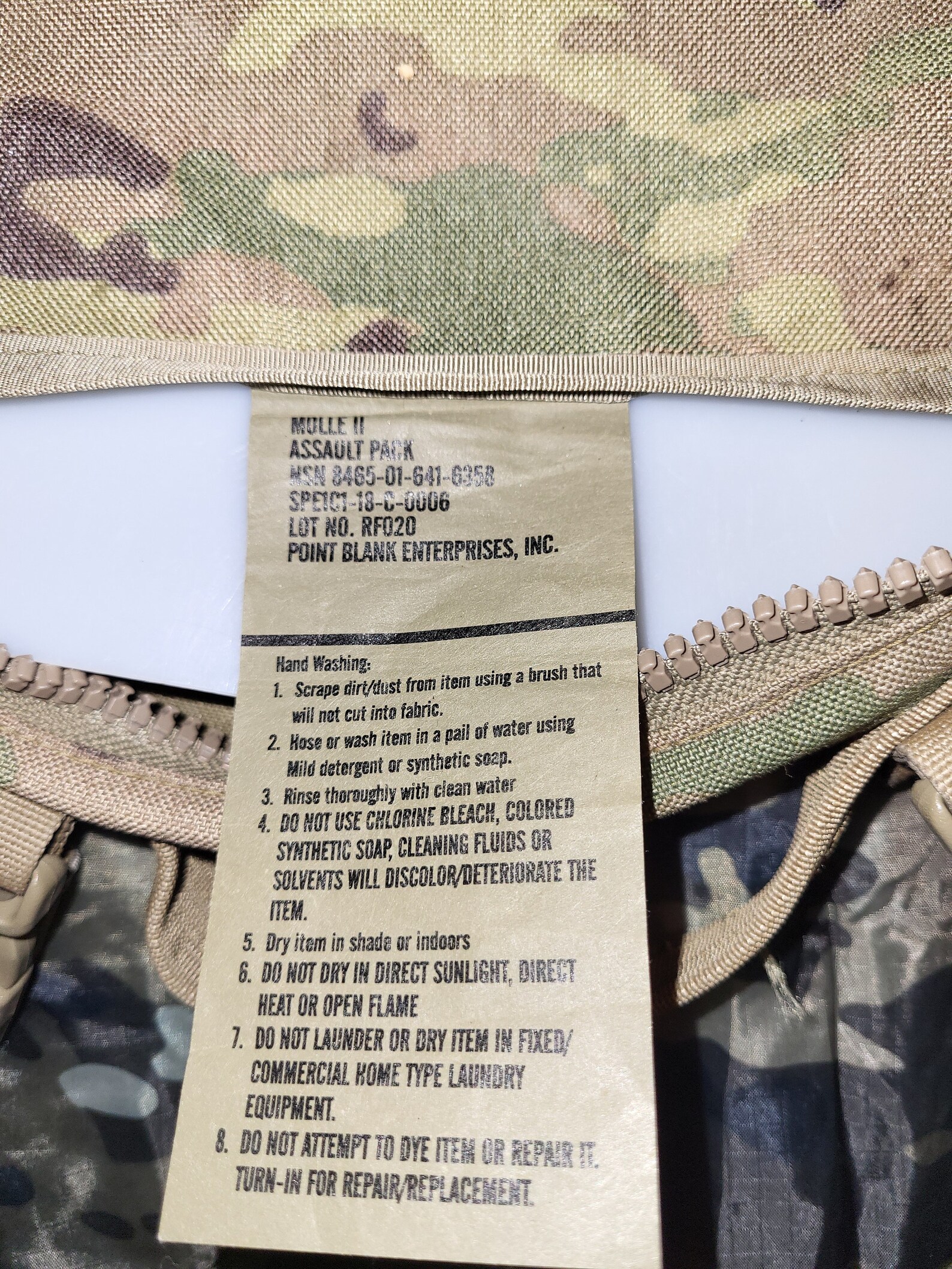 US Army MOLLE II Assault Pack, Operational Camouflage Pattern - Etsy